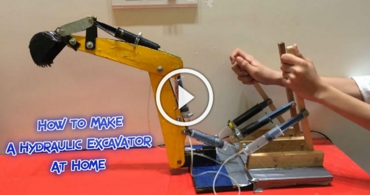 How to Make a Hydraulic Excavator at Home